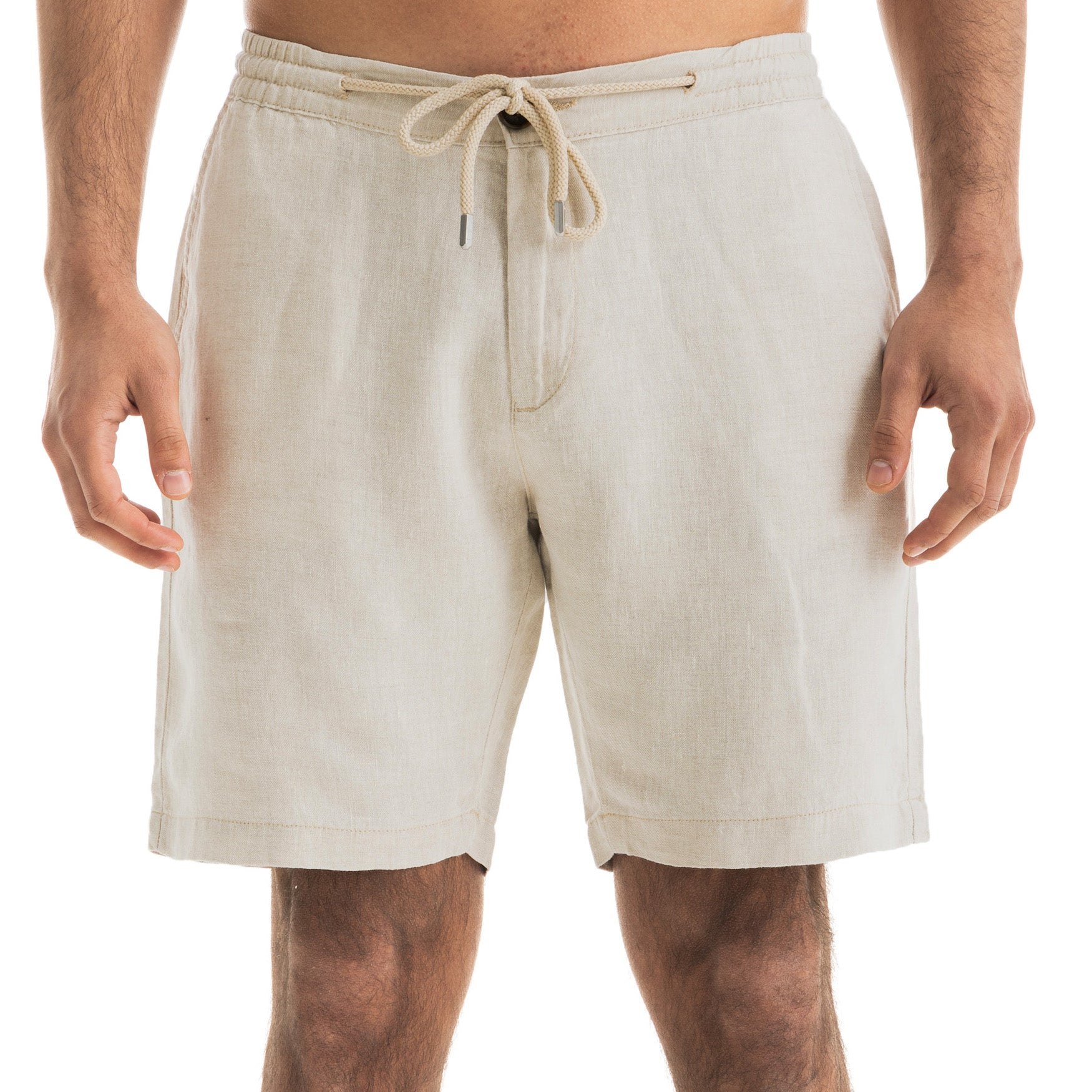 Men's Beige Linen Short – Kai Collections