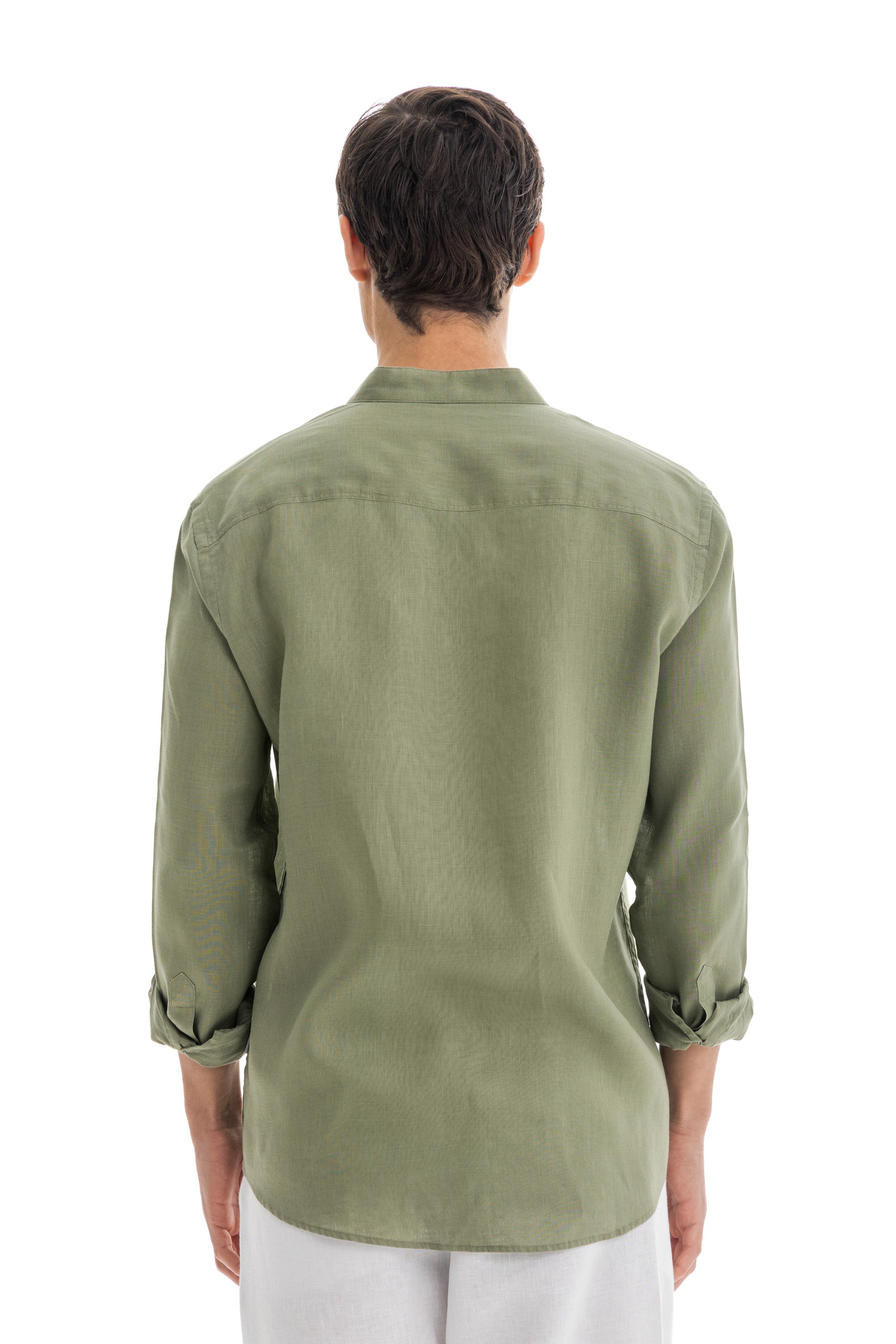 Pistachio Semi Colar Linen Shirt – Kai Collections