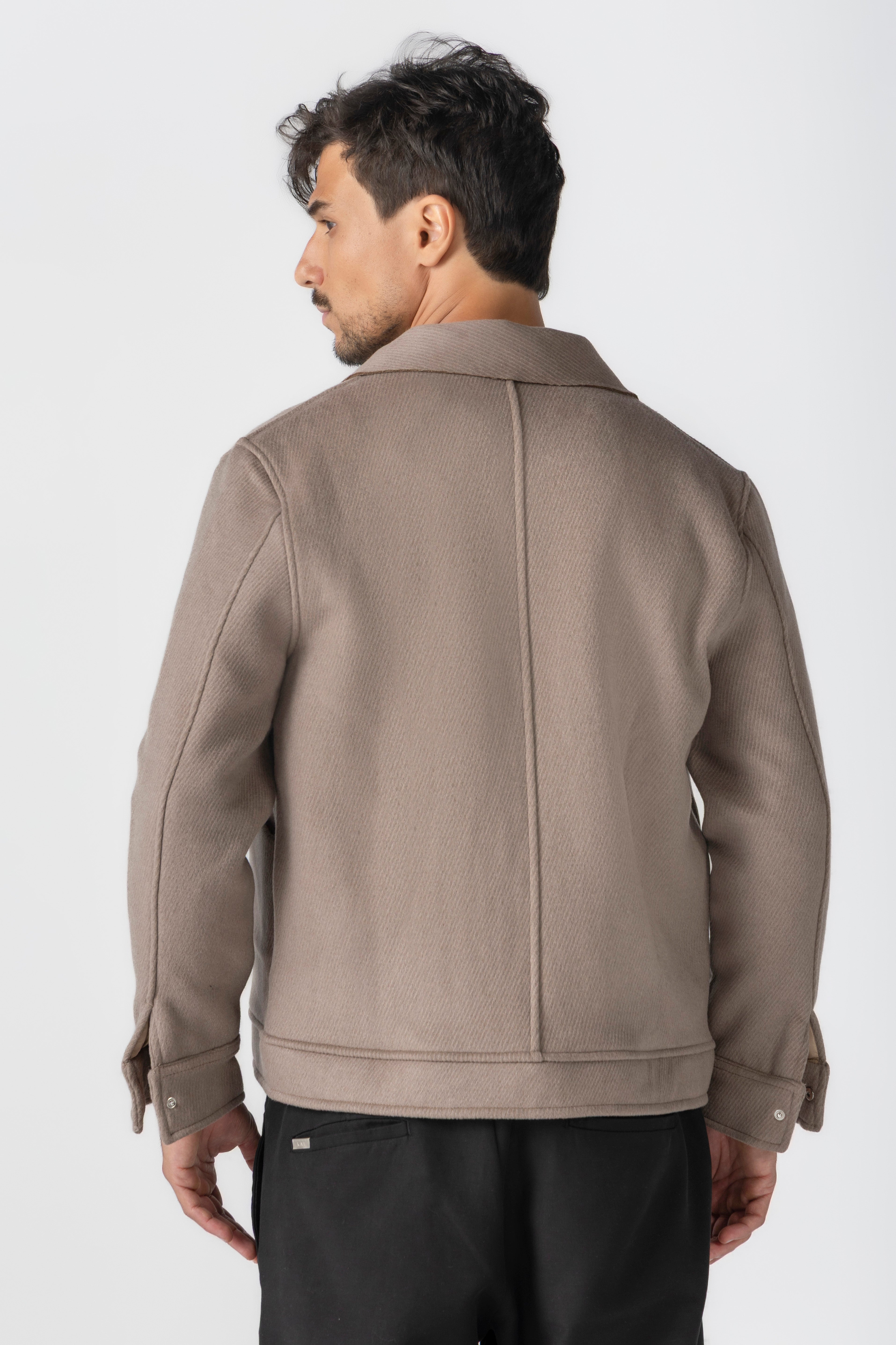 Beige Wool Snaps Jacket – Kai Collections